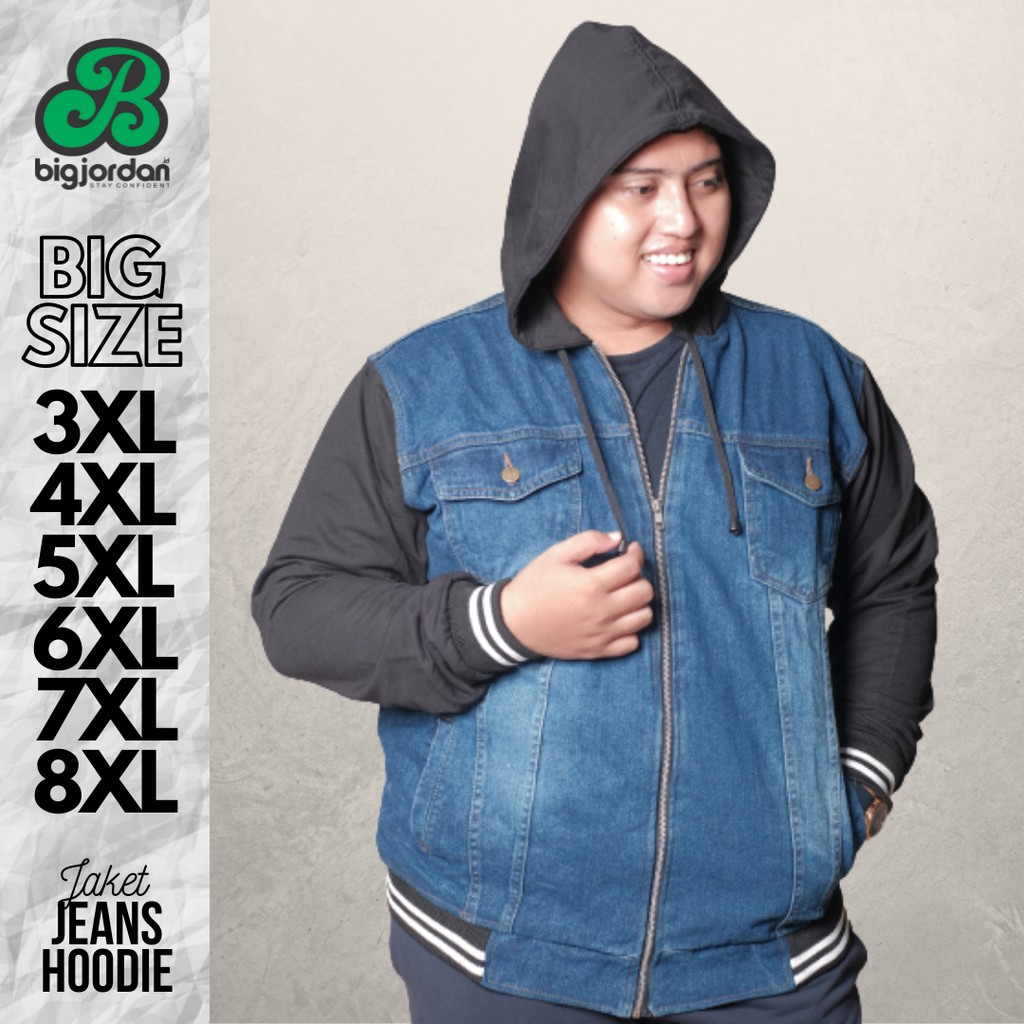 Jual jaket jeans big size pria 4xl 3xl 2xl jaket jeans wanita ukuran jumbo 5XL 6XL 7XL 8XL jaket ...