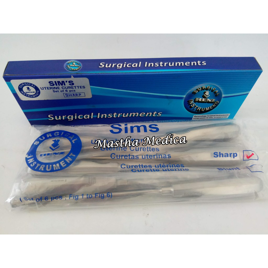 Jual Sendok Curette kuret Curet Uterine Curettes SIMS Tajam Sharp Renz ...