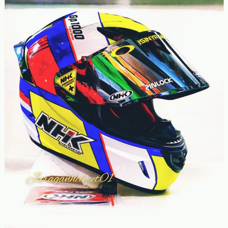 Jual helm full face nhk gp 1000 paket ganteng | Shopee Indonesia
