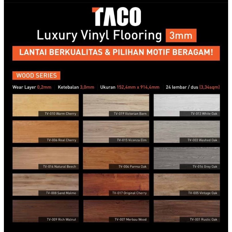 Jual Lantai vinyl TACO 3mm /box | Shopee Indonesia