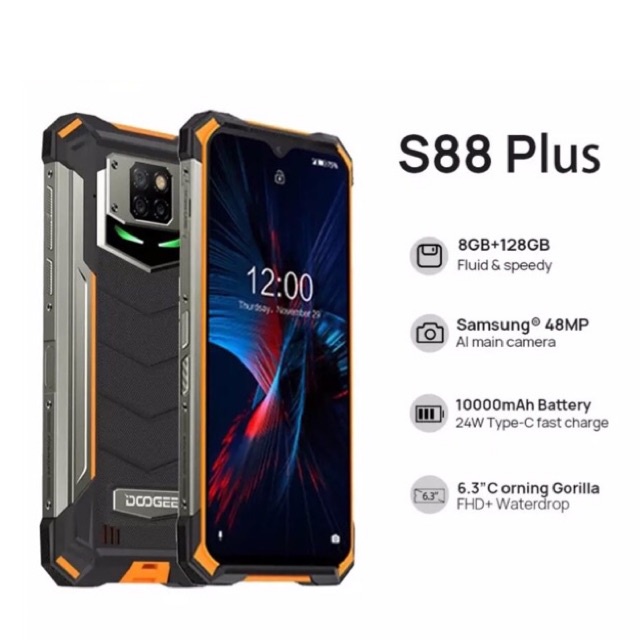 Jual DOOGEE S88 Plus 8GB+128GB Smartphone Android 10 IP68/IP69K ...