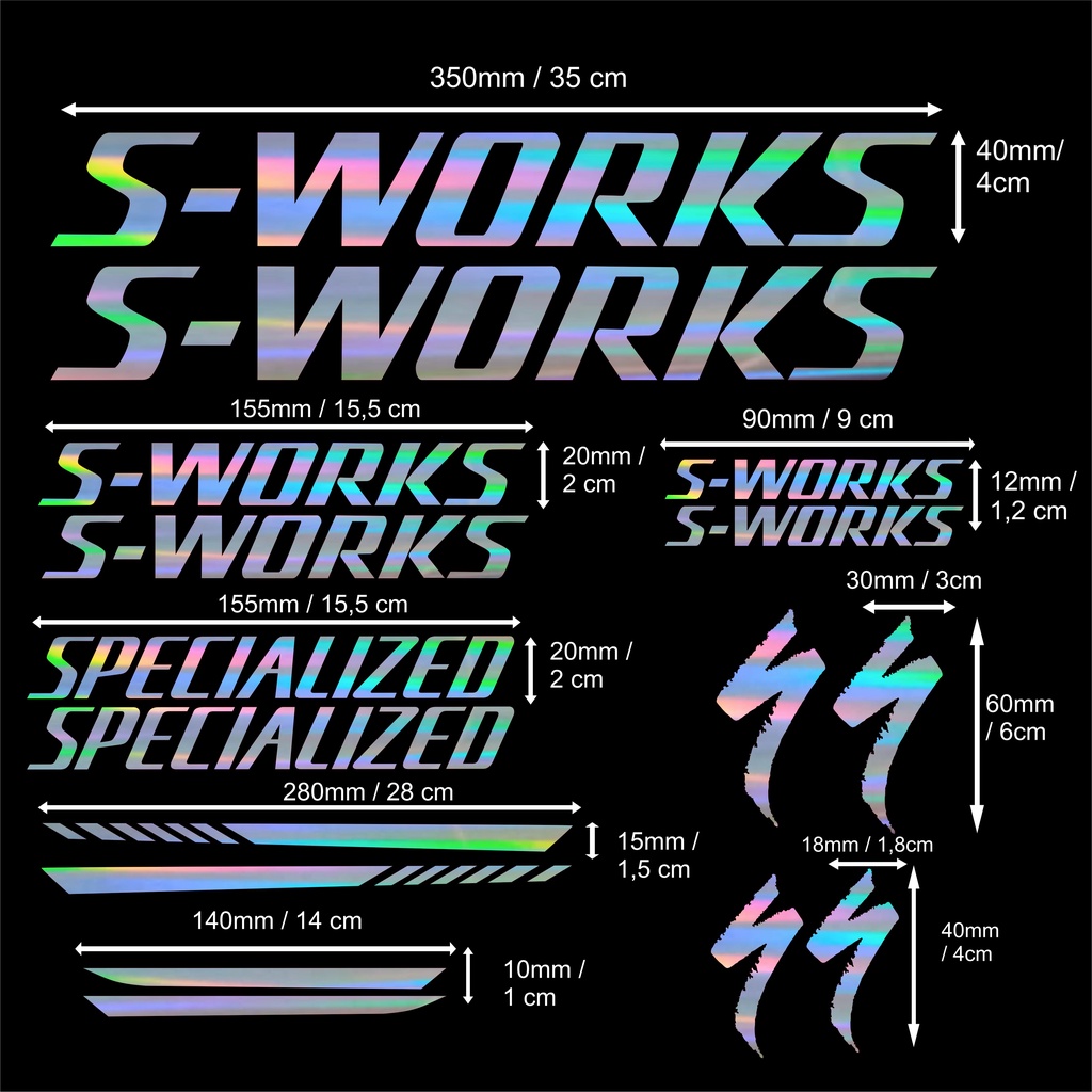 Jual Sticker Decal S-WORKS sticker cutting sepeda SPECIALIZED | Shopee ...