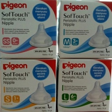 Jual Pigeon SofTouch Peristaltic Plus Nipple (Isi 1) | Shopee Indonesia
