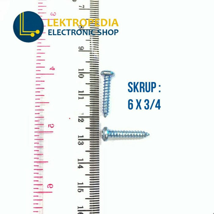 Jual Skrup 6x3/4 kepala 6 panjang 2cm 2 cm Sekrup x 3/4 Screw obeng ...