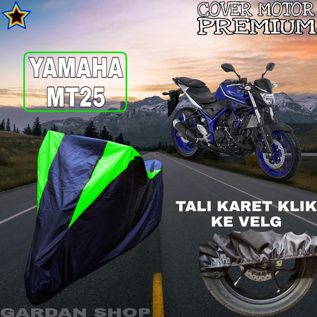 Jual Sarung Motor YAMAHA MT25 Hitam HIJAU Body Cover Penutup Pelindung Motor Yamaha Mt25 PREMIUM ...