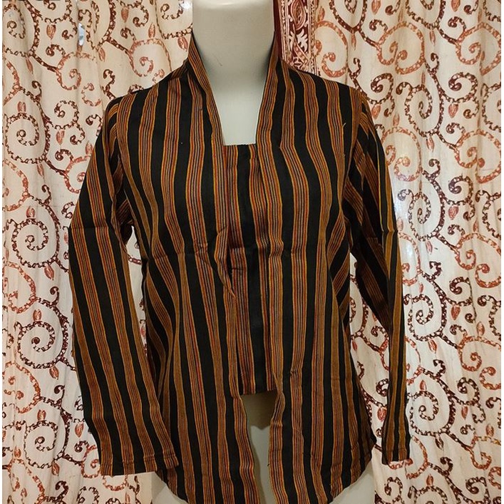 Jual Pakaian adat jawa Surjan Cewek baju adat tradisional wanita Kebaya atasan lurik perempuan ...
