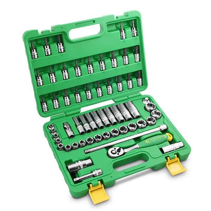 Jual Tekiro kunci sock set 58pcs (6-24mm) box plastik 3/8" DR / socket set | Shopee Indonesia