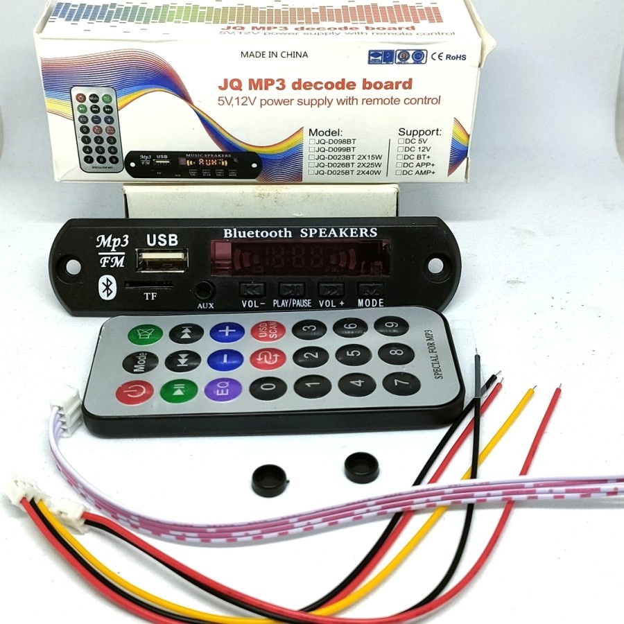 Jual TERMURAH kit MODUL USB MP3 PLAYER BLUETOOTH audio AUX TF card FM ...