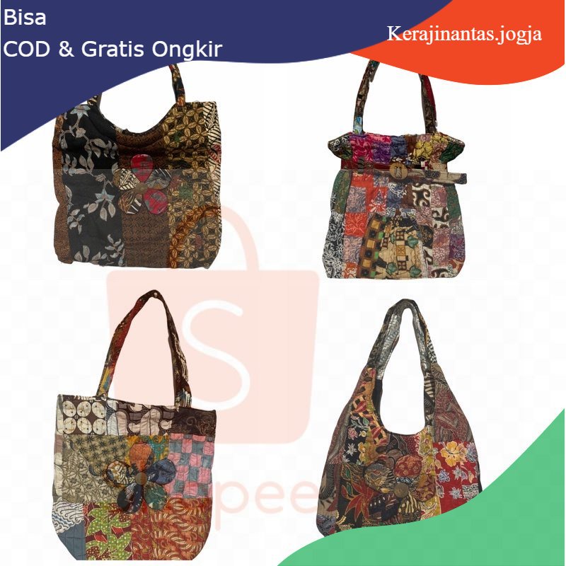 Jual Tas batik perca/tas oleh2 khas Jogja | Shopee Indonesia