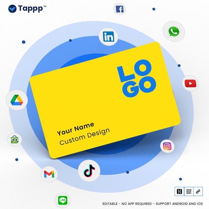 Jual Kartu Nama NFC / ID Card NFC + Akses Portal , Design Custom 2 Sisi ...