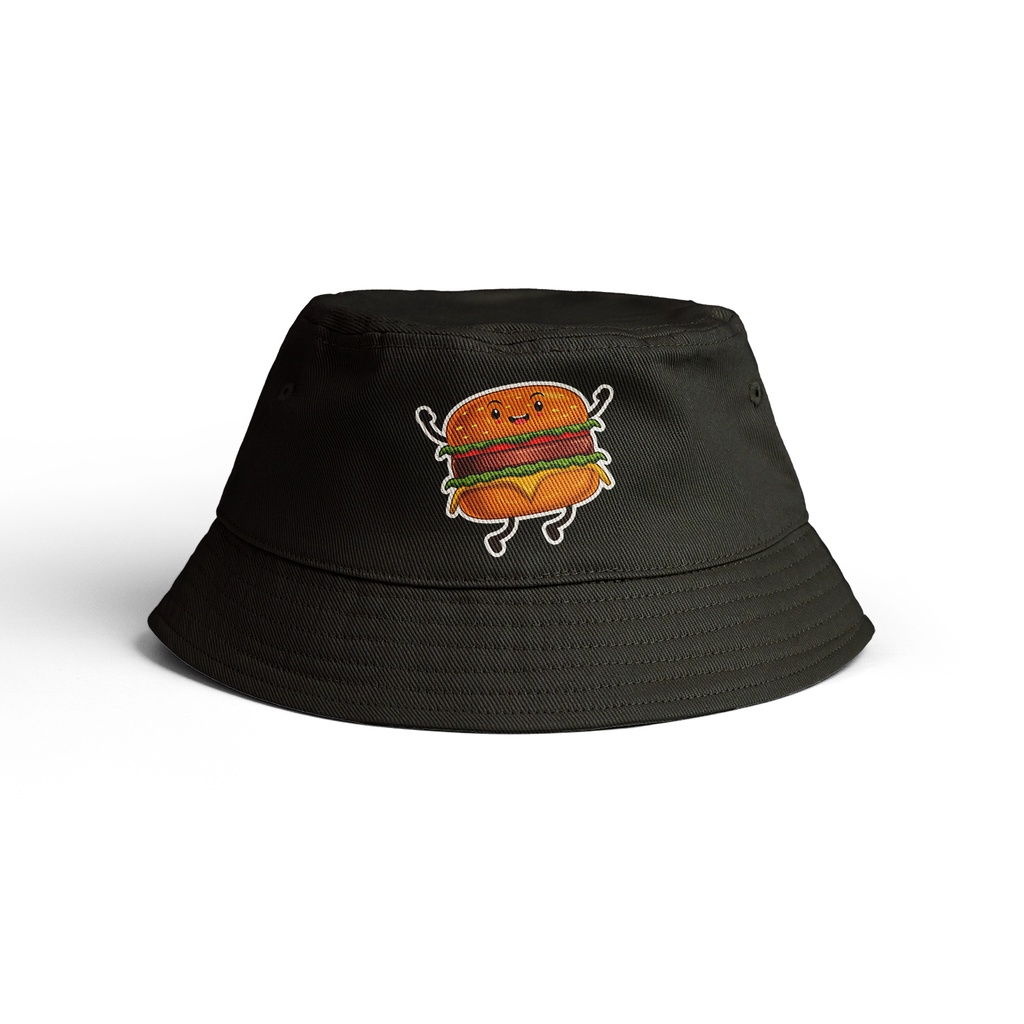 Jual GKABHBBG082 Topi Bucket Hat Anak Gambar Kartun Burger Cute Food ...