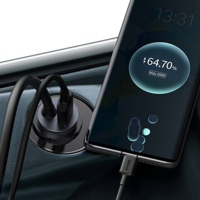 Jual Baseus Car Charger Mobil 4 Ports Type-C USB 120W Fast Charging ...