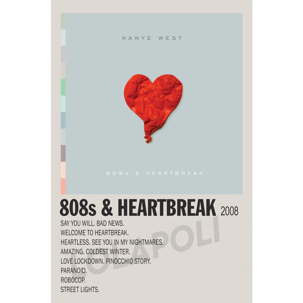 Jual Poster Cover Album 808s & Heartbreak - Kanye West | Shopee Indonesia