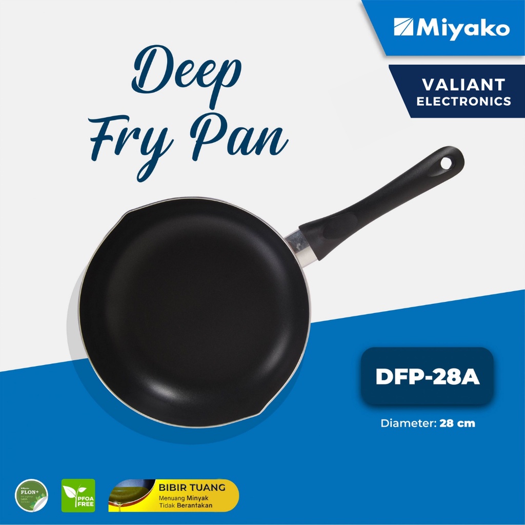 Jual Miyako Cookware Deep Fry Pan 28 cm / Panci Wajan Penggorengan ...