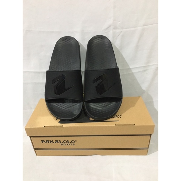 Jual Sandal karet pria PAKALOLO ORIGINAL ACD 03 ALL BLACK | Shopee ...