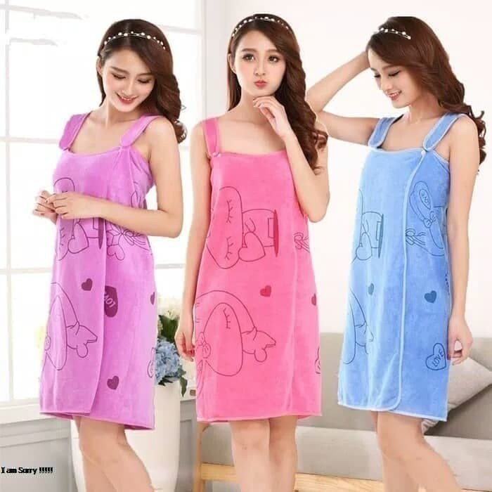 Jual Mandi-Kimono- Baju Handuk Kimono - Wearable Towel -Kimono-Mandi ...