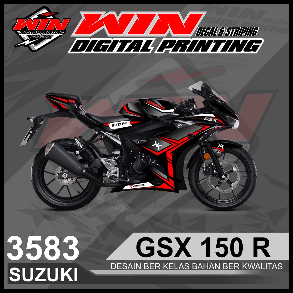 Jual 3583 STRIPING STICKER MOTOR SUZUKI GSX 150 R STIKER DESAIN RACING ...
