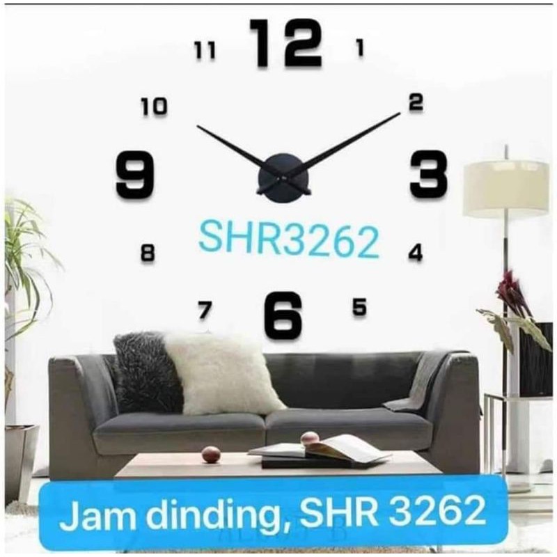 Jual Jam Dinding Jumbo DIY 130 CM Shenar -Jam Dinding Tempel DIY Kecil ...