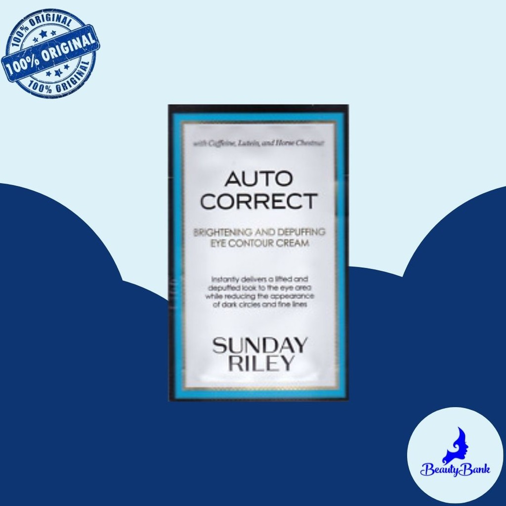Jual BEAUTYBANK - SUNDAY RILEY Auto Correct Eye Cream Sachet | Shopee ...
