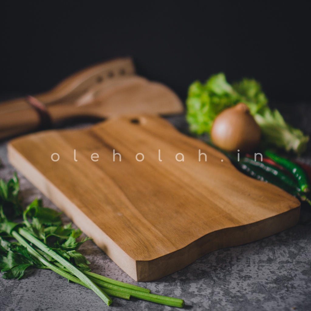 Jual Talenan Kayu Jati Motif Unik / Teak Wooden Cutting Board ...