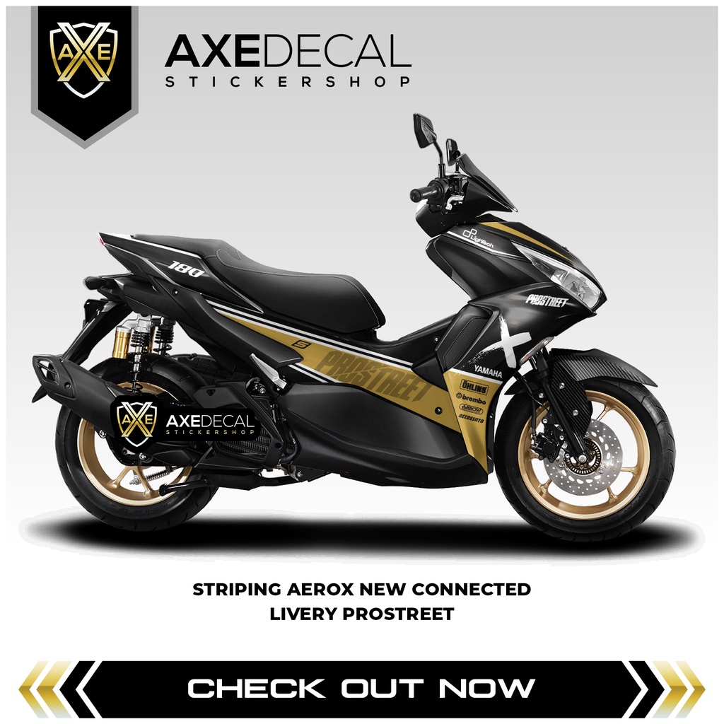 Jual Striping Aerox New Connected Prostreet Yamaha / Stiker Motor ...