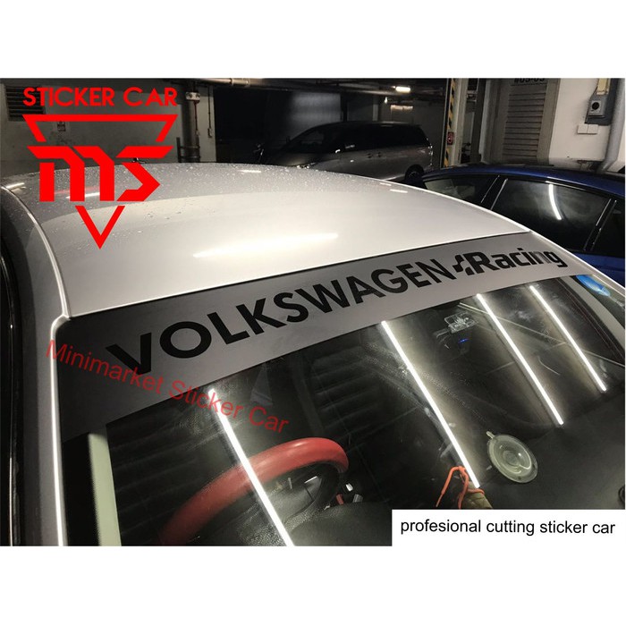 Jual stiker sticker cutting mobil volkswagen racing kaca blok hitam ...