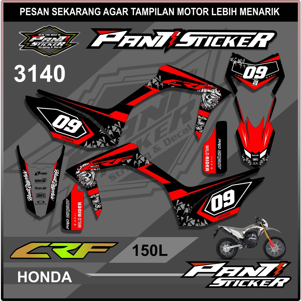 Jual STIKER STRIPING CRF 150 L VARIASI SEMI FULL - STRIPING CRF 150 L ...