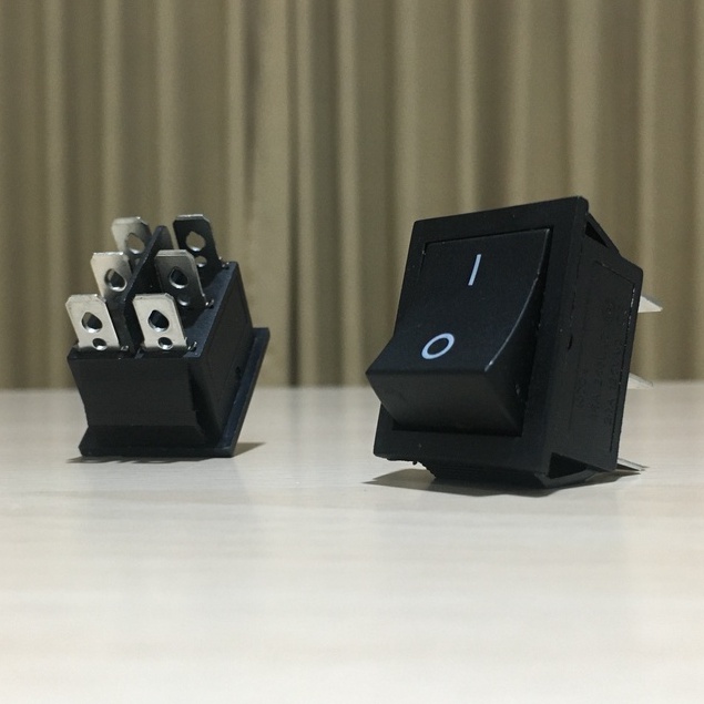 Jual SWITCH ROCKER SAKLAR ON OFF 6 PIN KOTAK 16A 250V 20A 125V 31MM x ...