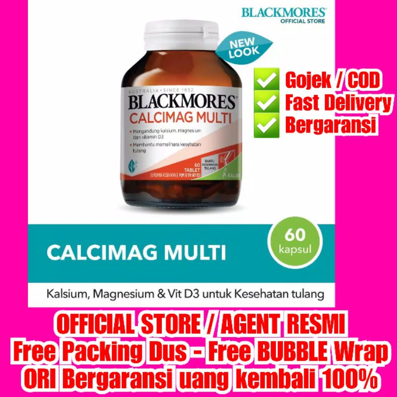 Jual Calcimag Multi Blackmores Calcium Magnesium Vitamin D3 60 caps Vitamin Tulang Imun Tubuh ...