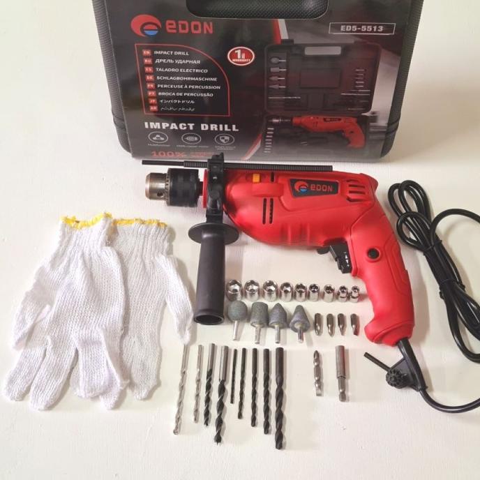 Jual best produk] EDON BOR IMPACT SET 13 MM Koper besi kayu beton DRILL ...