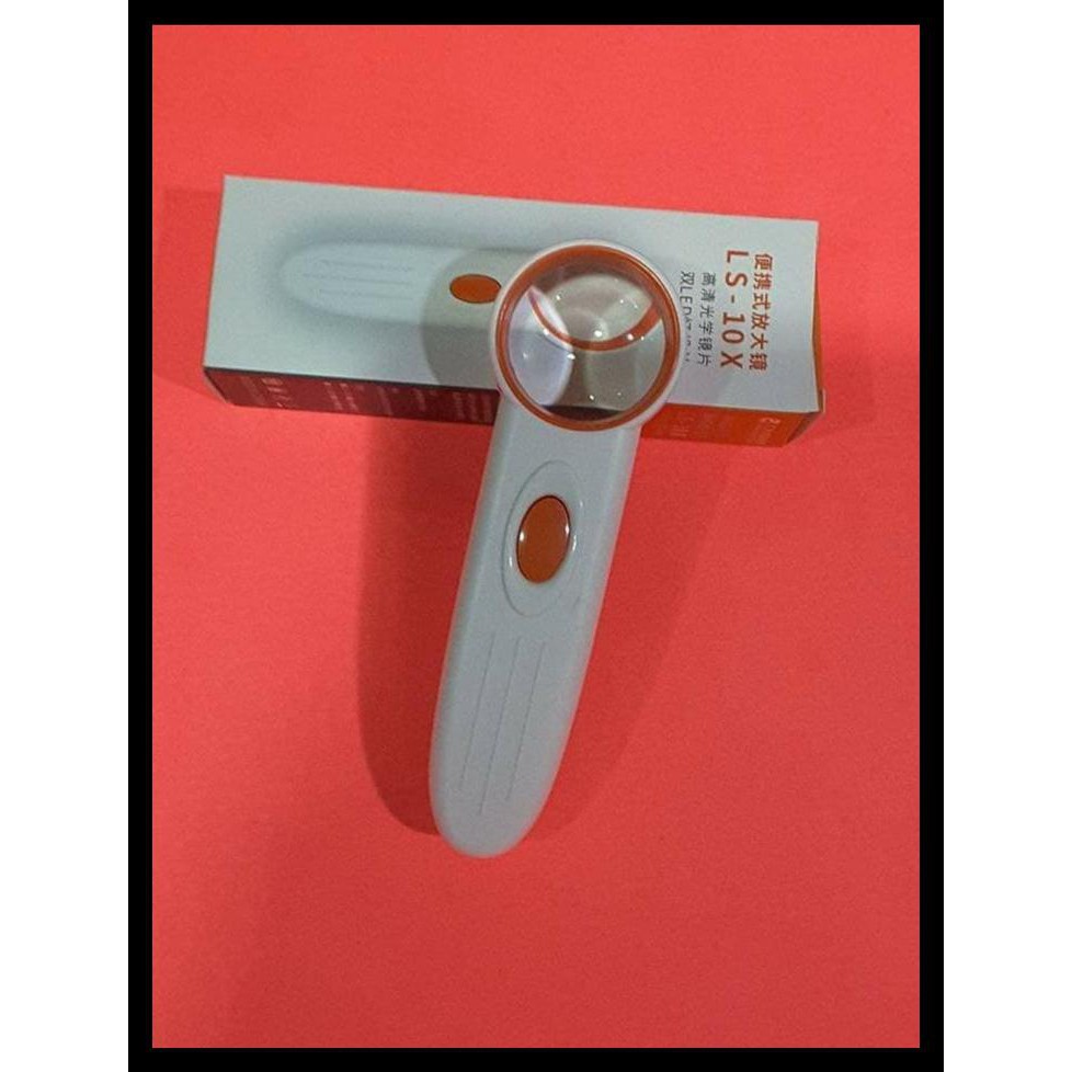Jual TERBARU KACA PEMBESAR 10X DENGAN LAMPU LED HOLD HAND LOOP ...