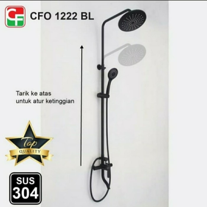 Jual shower-tiang- shower tiang column set panas dingin warna hitam ...