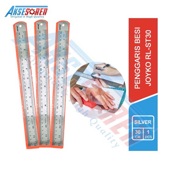 Jual PENGGARIS BESI STAINLESS STEEL JOYKO [RL-ST30/30 CM] / RULER MISTAR / ALAT UKUR GARISAN ...
