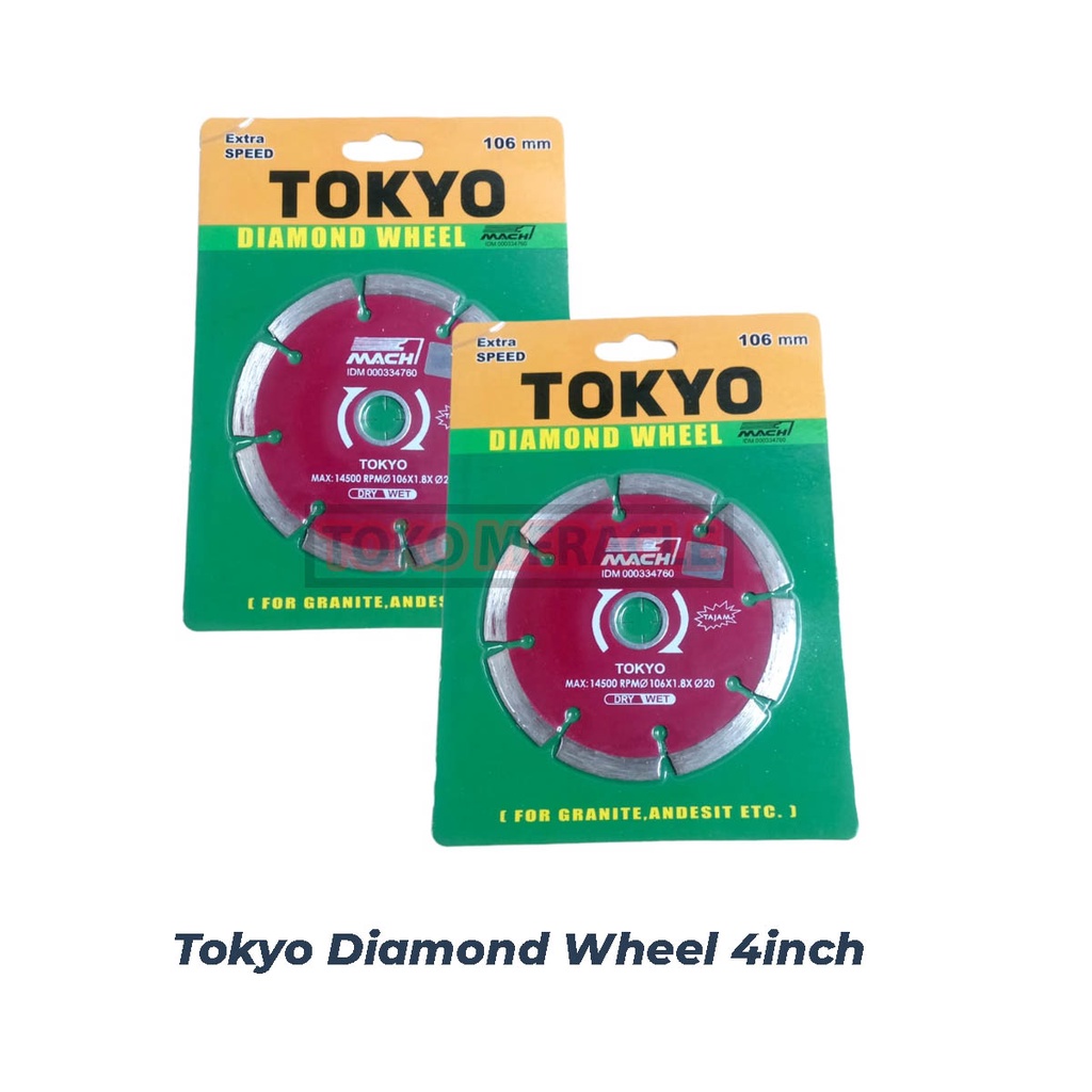 Jual Tokyo Diamond Wheel 4" Granit Andesit Pisau Gerinda Dry Keramik ...