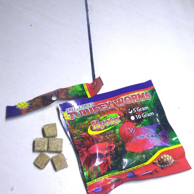 Jual Cacing kering tubifex makanan ikan cupang koi lohan Pakan pelet ...