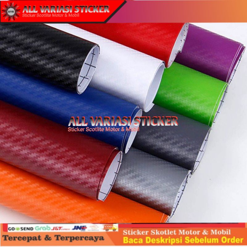 Jual SCOTLITE STICKER CARBON VINIL / STIKER SKOTLET KARBON 3D HITAM ...