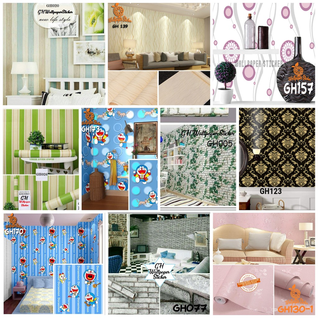 Jual Wallpaper Dinding Kamar Tidur 3D Wallstiker Premium High Quality Ukuran 45 cm x 8 meter ...