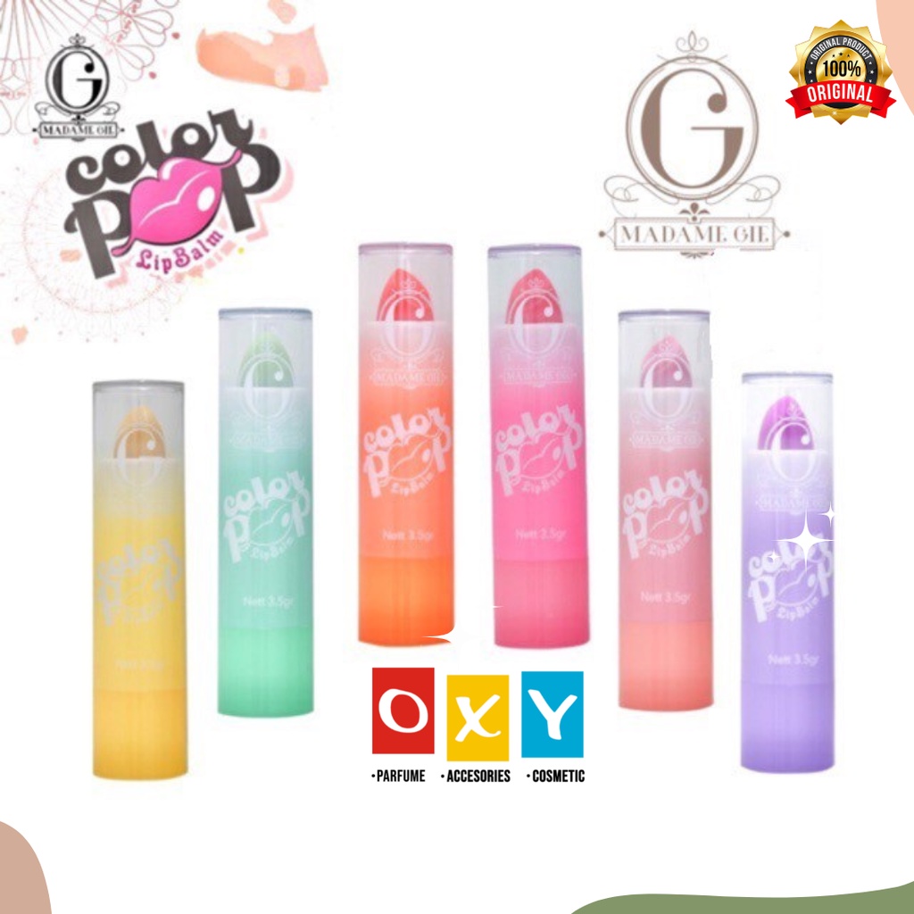Jual Madame Gie Lip Balm Color Pop Pelembab bibir Oxy parfum | Shopee Indonesia