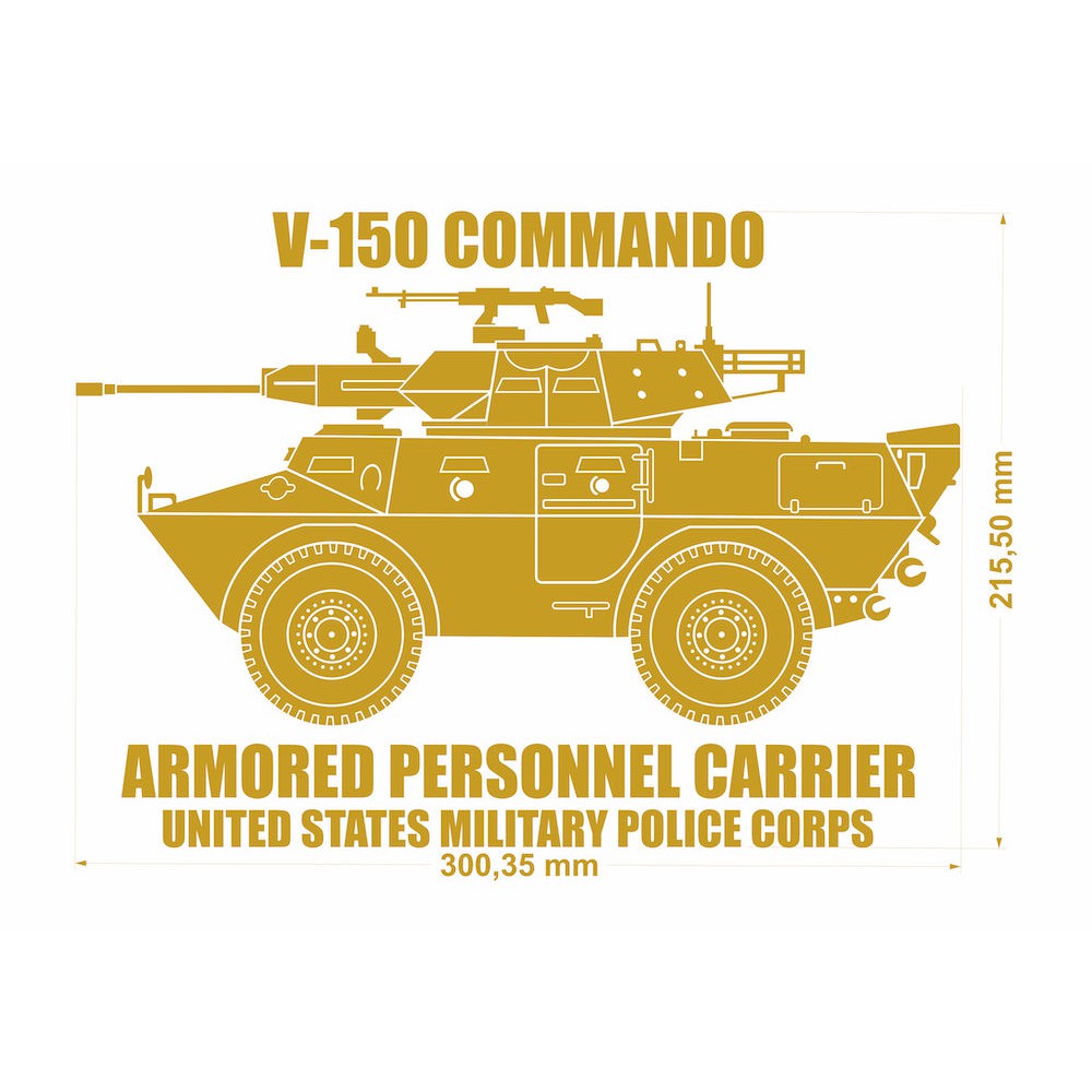 Jual V-150 Commando US Army Infantry Fighting Vehicle Cutting Sticker ...