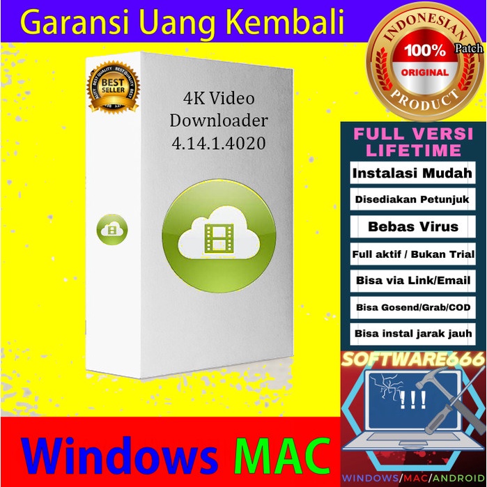 Jual Software Download Video: 4K Video Downloader 4 [WIN] | Shopee ...