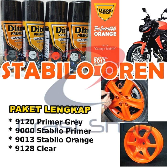 Jual Paket Lengkap Cat Pilox Diton Premium 9013 Fluorescent Orange ...