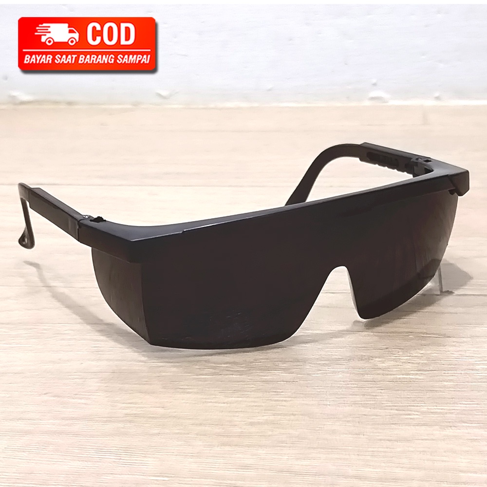 Jual KACAMATA LAS HITAM / KACAMATA LAS GERINDA HITAM / KACA MATA SAFETY ...