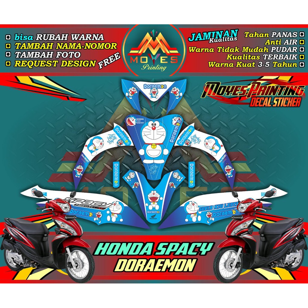 Jual Decal Spacy Full Body Stiker Spacy Full Body Desain Doraemon ...