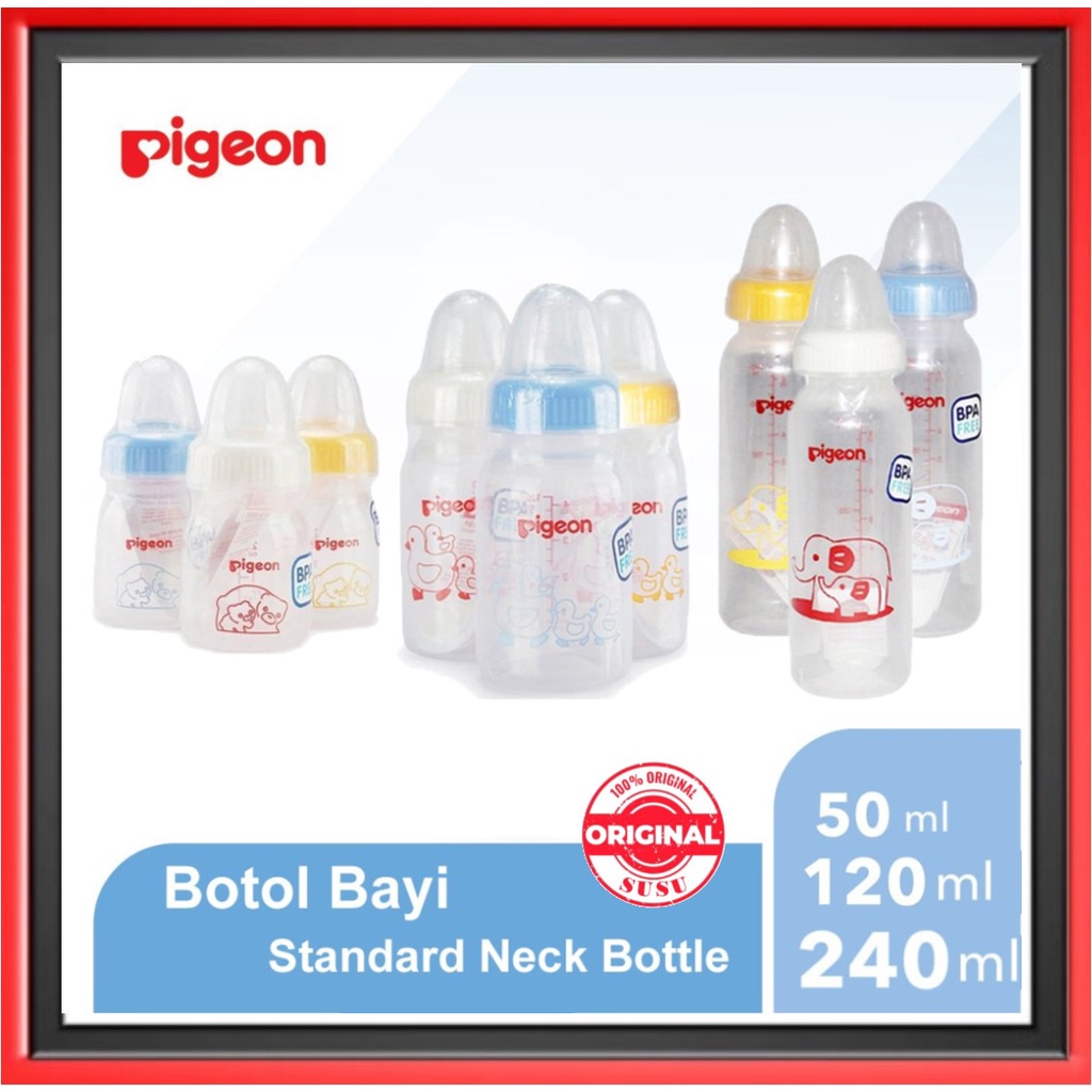 Jual Pigeon Botol PP Standard Neck 50ml/ 120ml/ 240ml | Shopee Indonesia