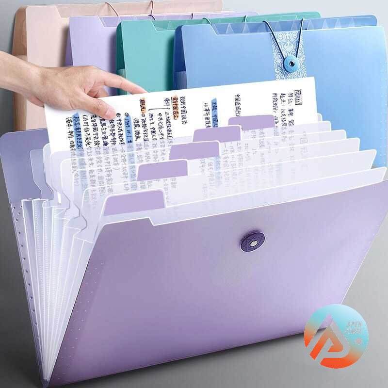 Jual DIHAPUS APEN Tas Folder Plastik Kertas A4 Multi Layer 12 Grid ...