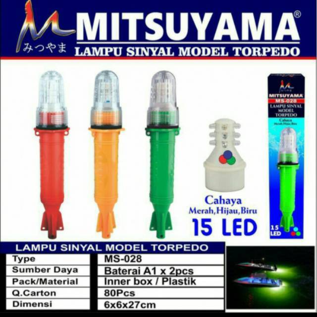 Jual Lampu Nelayan Kelip Torpedo Pancing 3 Warna 15 LED Merah Biru Hijau | Shopee Indonesia