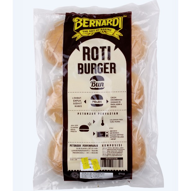 Jual BERNARDI ROTI BURGER BUN MEDIUM POLOS ISI 6 PCS | Shopee Indonesia