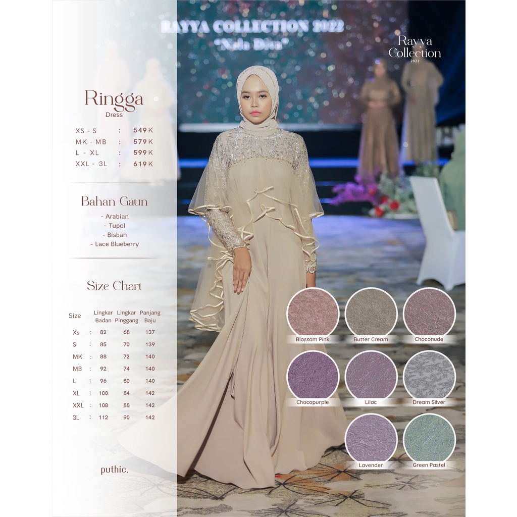 Jual PUTHIC - RINGGA GOWN | Shopee Indonesia