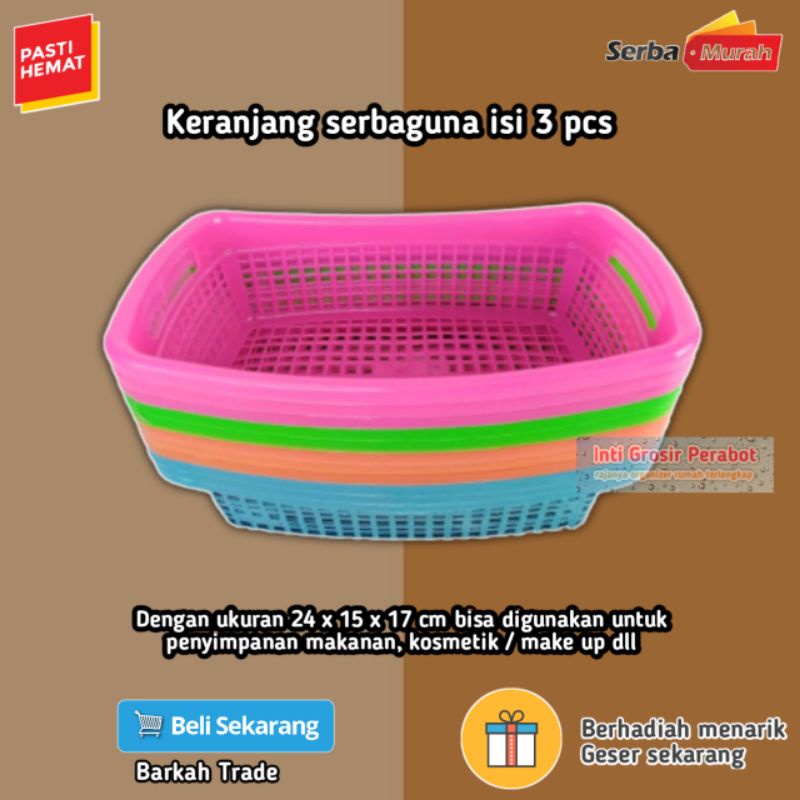 Jual keranjang kranjang tempat rak box penyimpanan serbaguna makanan ...