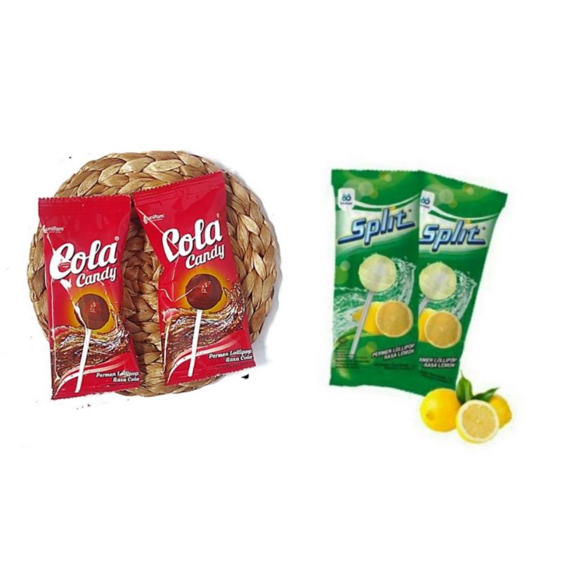 Jual Permen Split & cola lolipop iso 12 bungkus | Shopee Indonesia